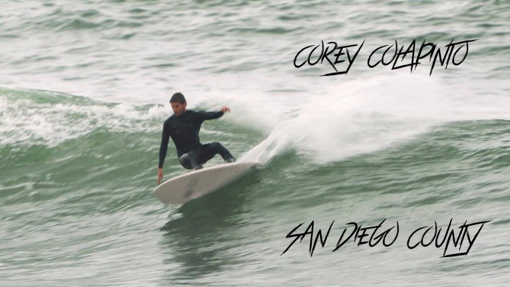 Corey Colapinto on his 6'4" Gunny Fish Noserider he shaped with Tommy ...