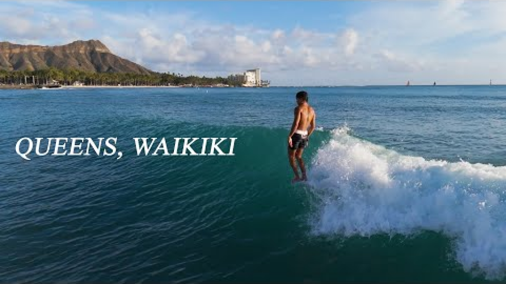 Pro Longboarders Surf in Waikīkī at Sunset | Close up Drone angles ...