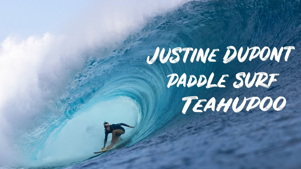 JUSTINE DUPONT paddle surf session 🌊 in TEAHUPOO | NobodySurf