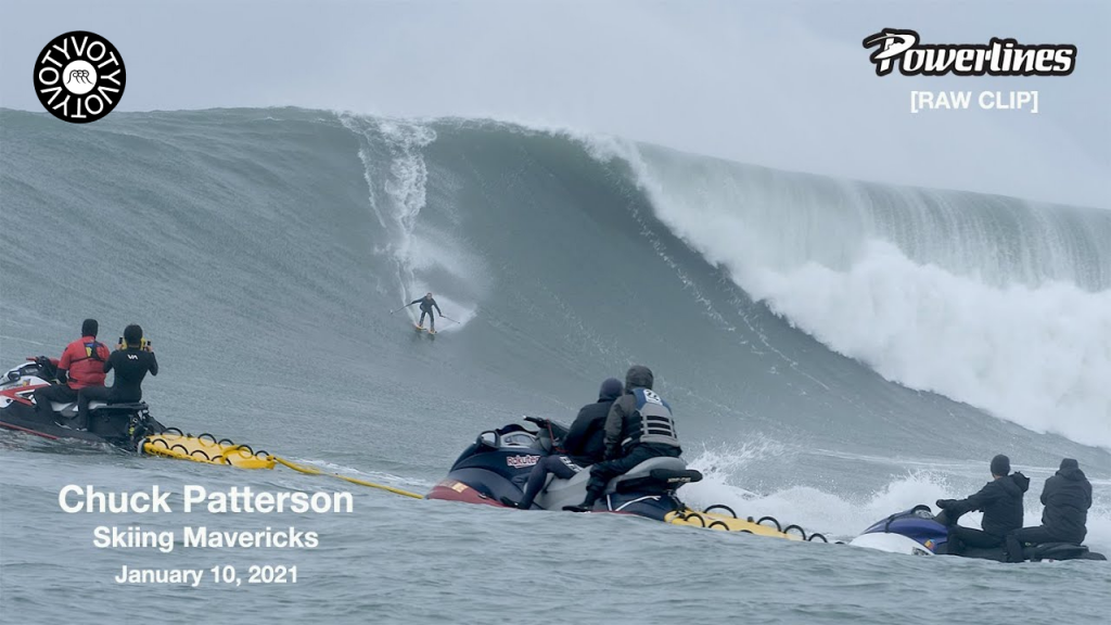 Chuck Patterson Skiing Mavericks January 10, 2021 [RAW CLIP] | NobodySurf